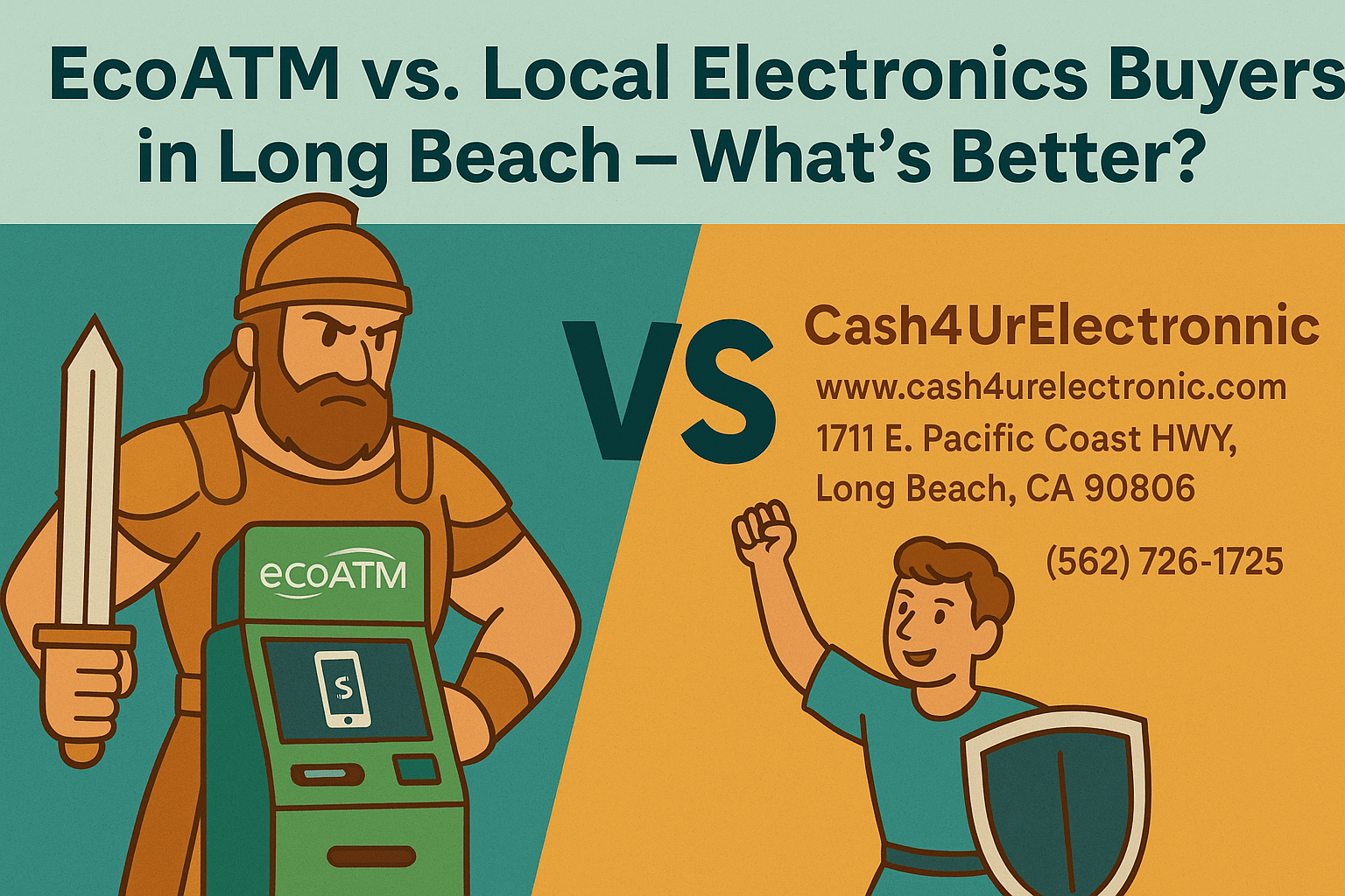 EcoATM vs Local Electronics Buyers in Long Beach – Cash4URelectronic
